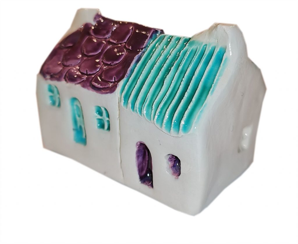 Wee Semi-detached Bothies Slate/Tin Roof Purple & Seamist by Glenshee ...